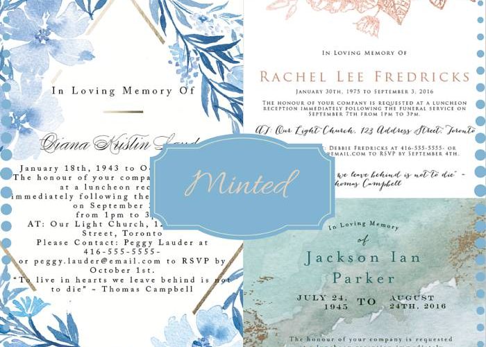 Funeral-Reception-Invitation-Minted-700×500 | Love Lives On