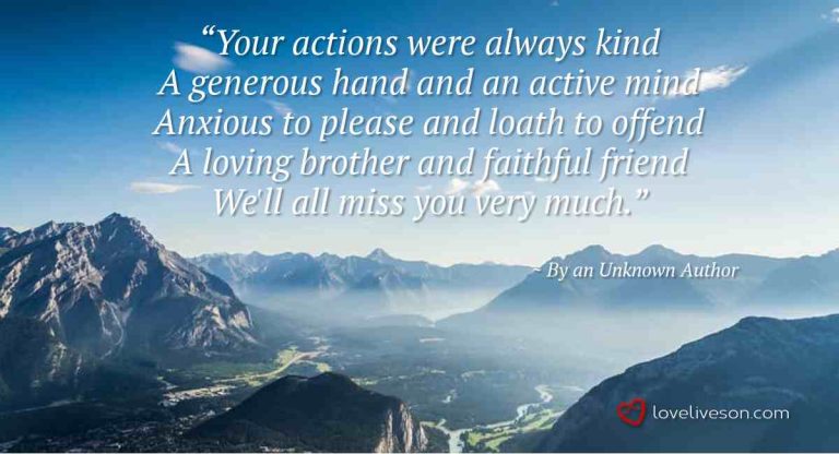 27+ Best Funeral Poems For Brother | Love Lives On